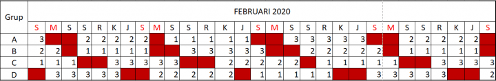 Contoh Cara Membuat Jadwal Kerja Shift dengan Absen Di Excel