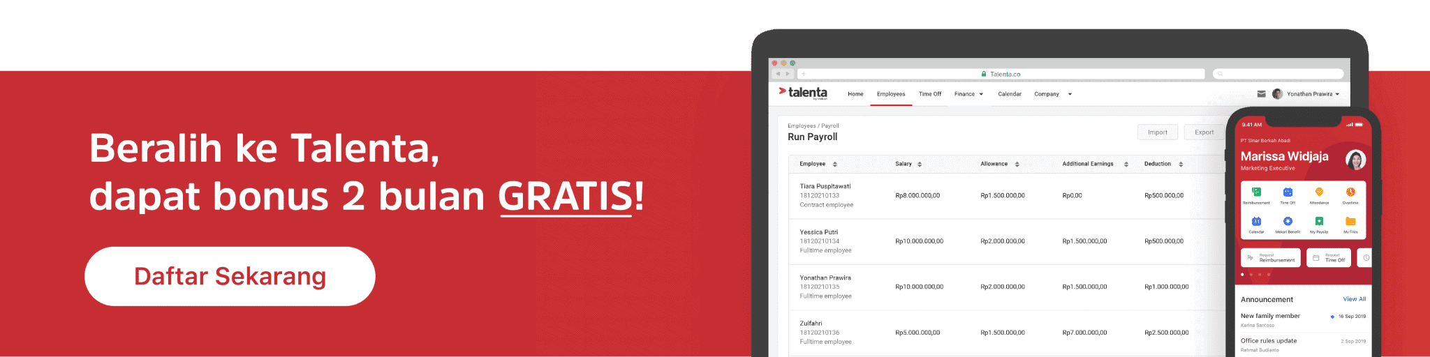 Aplikasi Talenta Permudah Transfer Gaji Karyawan