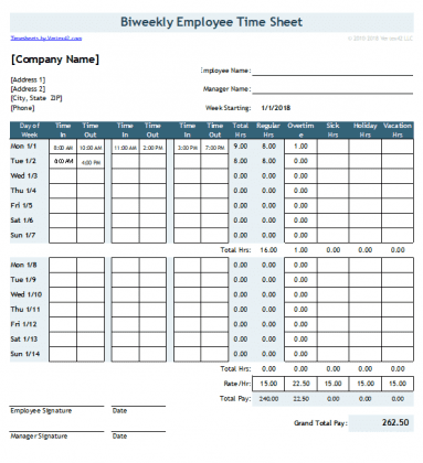 Jenis, Fungsi dan Contoh Time Sheet / Timesheet Kerja Harian