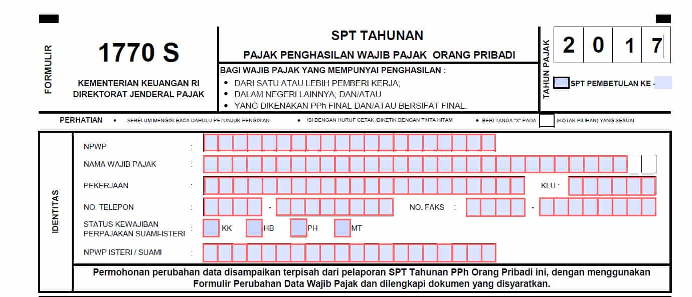 4 Jenis Contoh Form SPT Tahunan untuk Wajib Pajak di Indonesia