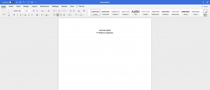 Cara Membuat Absensi di Microsoft Excel dan Word dengan Cepat