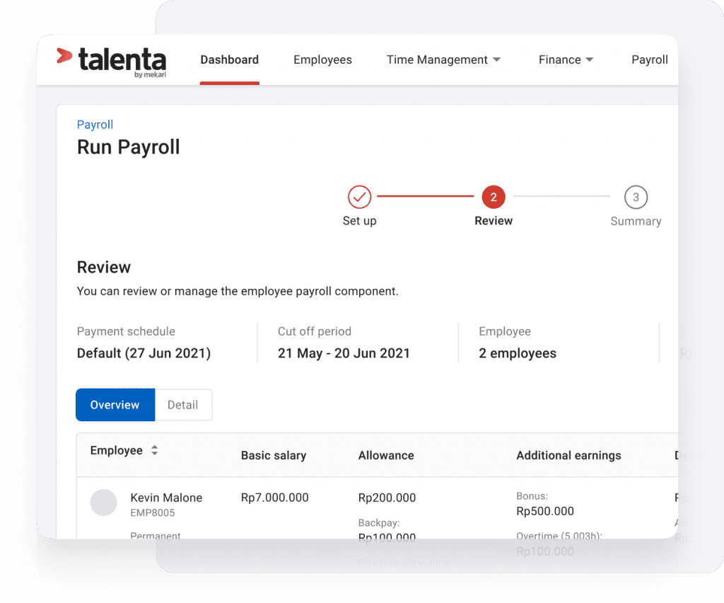 Aplikasi & Software Payroll Online Terbaik di Indonesia - Mekari Talenta