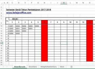 Cara Membuat Absensi Barcode Excel Otomatis