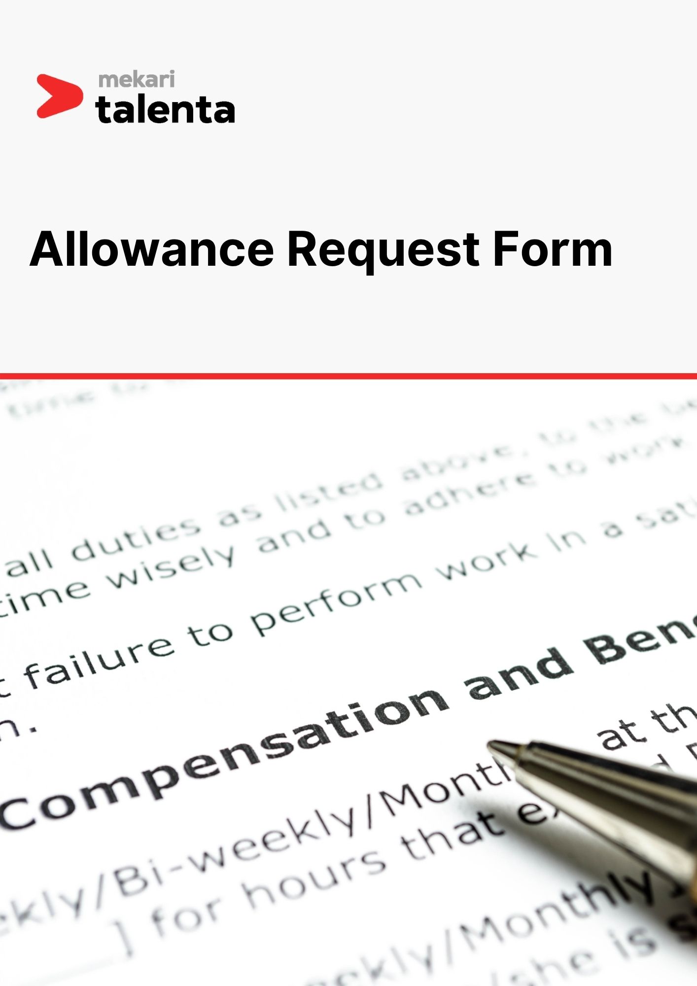 Allowance Request Form Template – Mekari Talenta