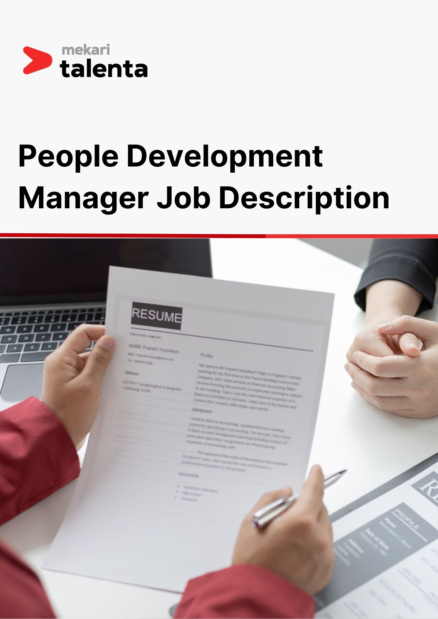 People Development Manager Job Description Template – Mekari Talenta